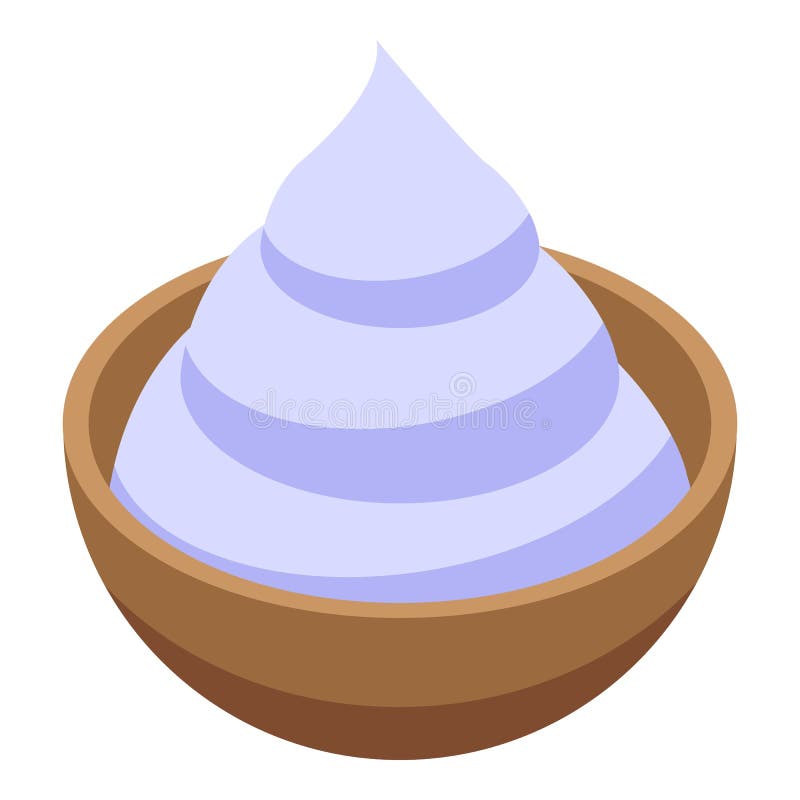 Farm Sour Cream Icon, Isometric Style Stock Vector - Illustration of ...