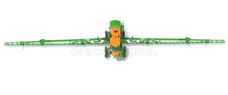 Farm Sprayer 3D Rendering on White Background Stock Illustration ...