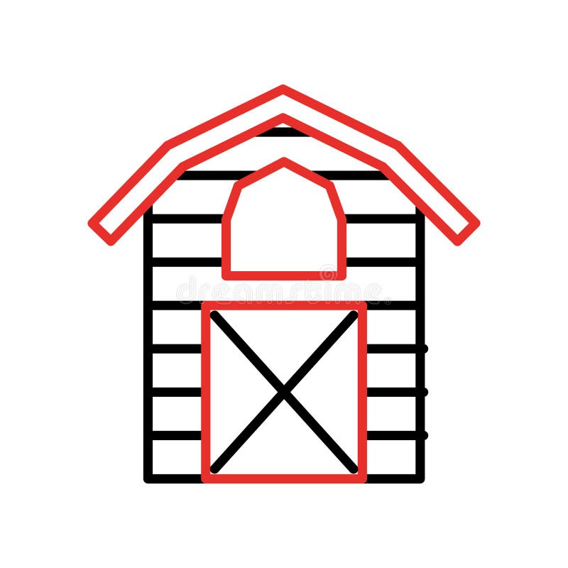 Farm stable building icon stock vector. Illustration of graphic - 95262722