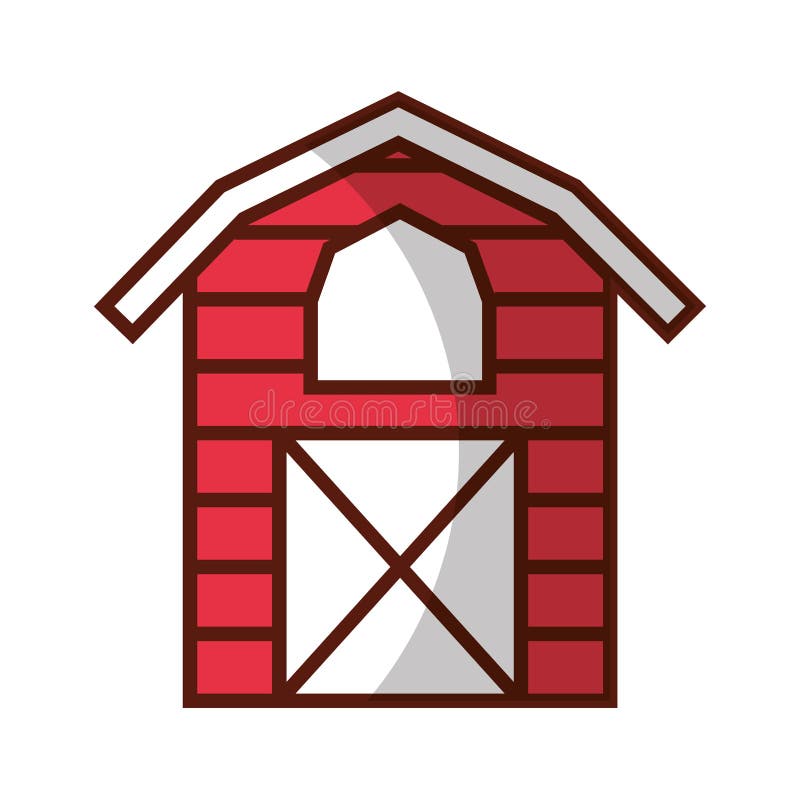 Farm stable building icon stock vector. Illustration of industry - 95263255