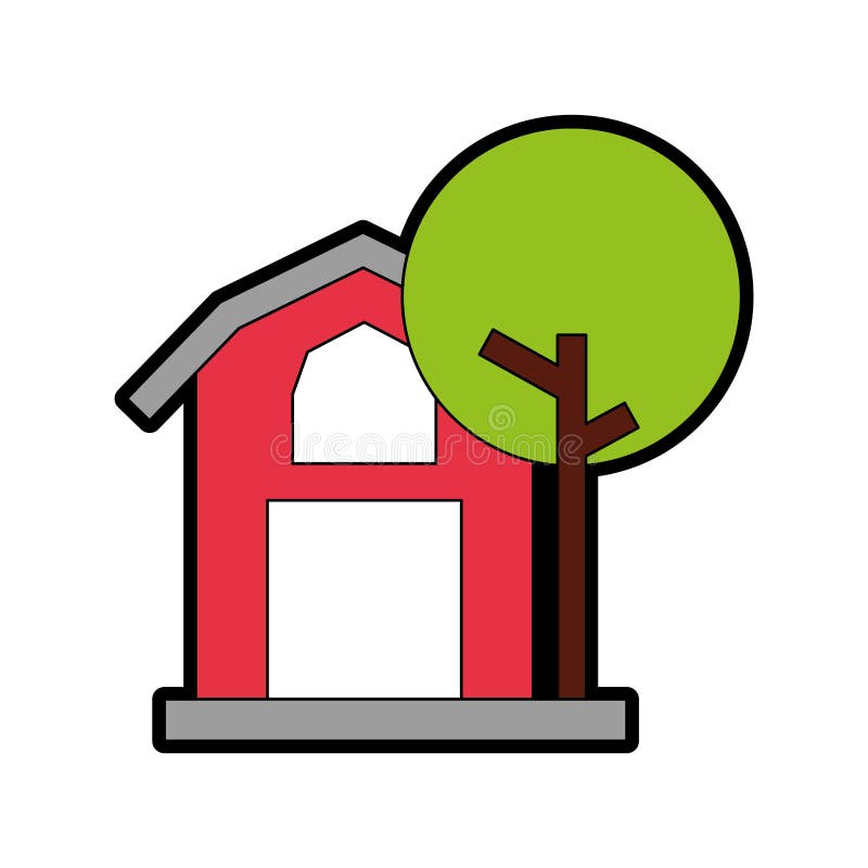 Farm stable building icon stock vector. Illustration of natural - 95263545