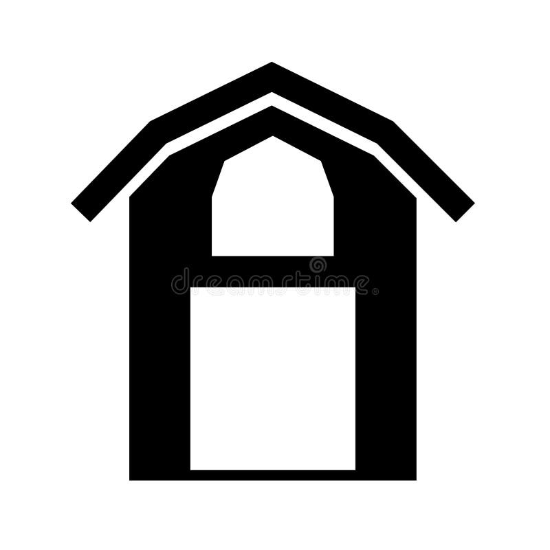 Farm stable building icon stock vector. Illustration of symbol - 95488718