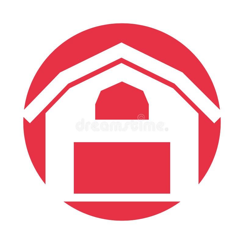 Stable building farm icon stock vector. Illustration of stable - 85925845