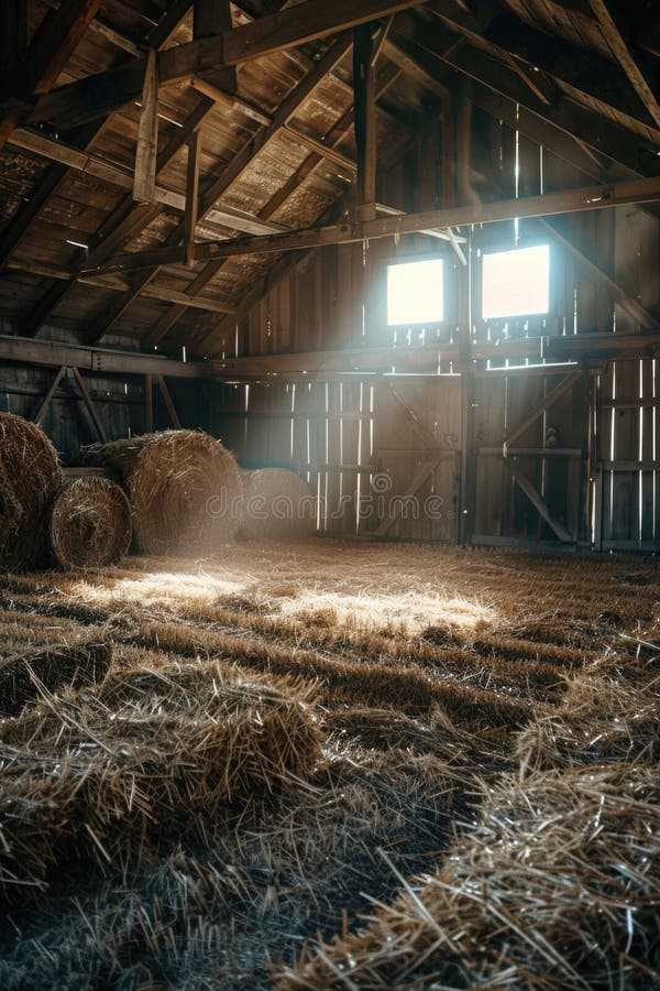 Farm Storage Building Filled Hay Bales Stock Photos - Free & Royalty ...