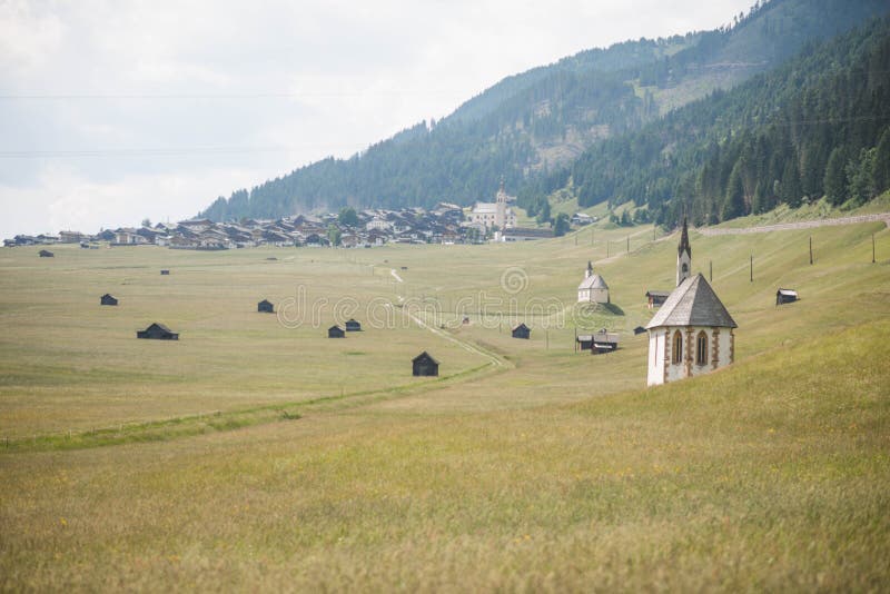 Farm at Sunset in Austrian Mountains, Alps Stock Image - Image of fell ...