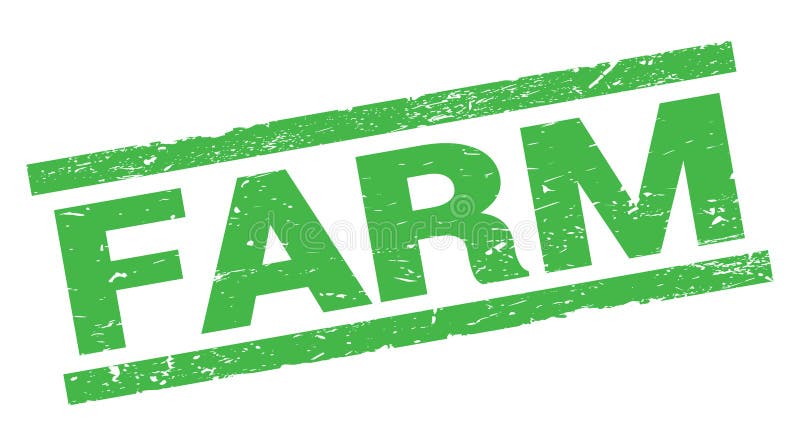FARM Text on Green Rectangle Stamp Sign Stock Illustration ...