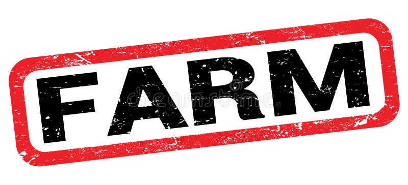 FARM Text Written on Red-black Rectangle Stamp Stock Illustration ...