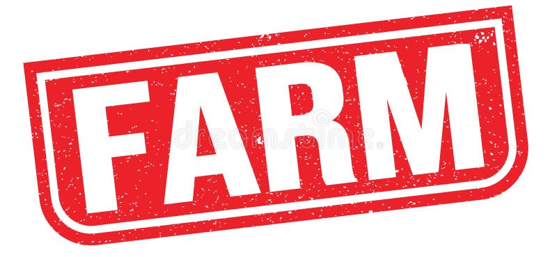 FARM Text Written on Red Stamp Sign Stock Illustration - Illustration ...