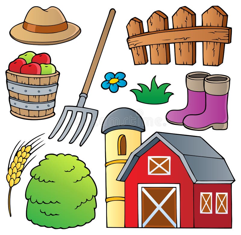 Farm cartoons collection stock vector. Illustration of isolated - 14667605