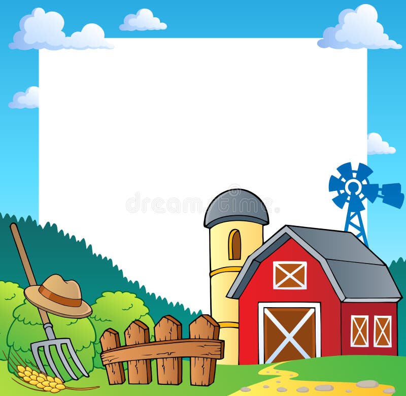 Farm theme frame 2 stock vector. Illustration of farm - 34188357