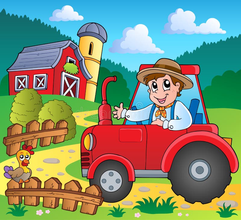 Farm theme image 3 stock vector. Illustration of driving - 24292017