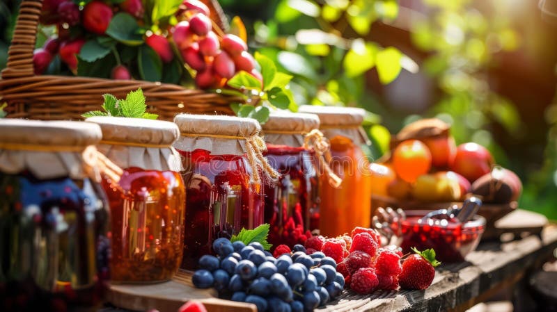 Farm To Table Fruit Jam Production Stock Illustration - Illustration of ...