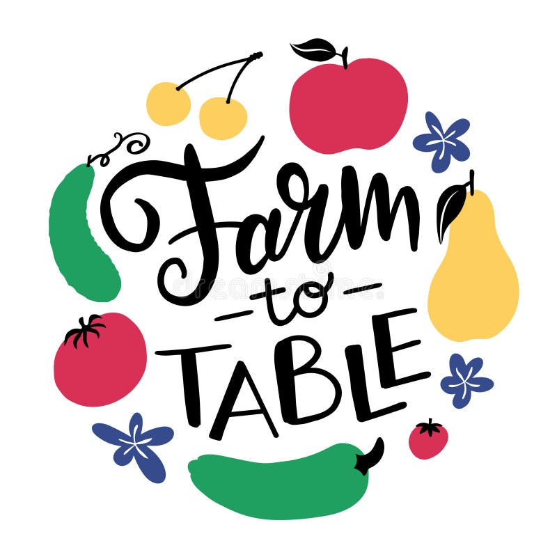 Farm To Table Poster Stock Illustrations – 47 Farm To Table Poster ...