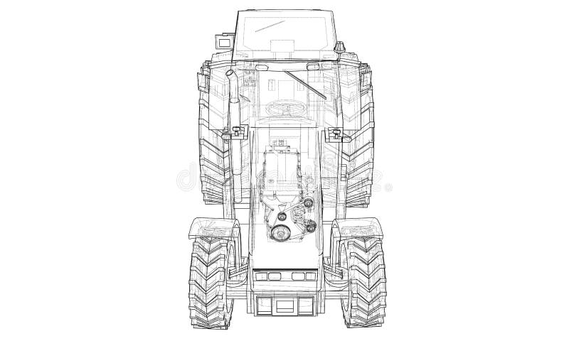 Farm Tractor Concept stock illustration. Illustration of horticulturist ...
