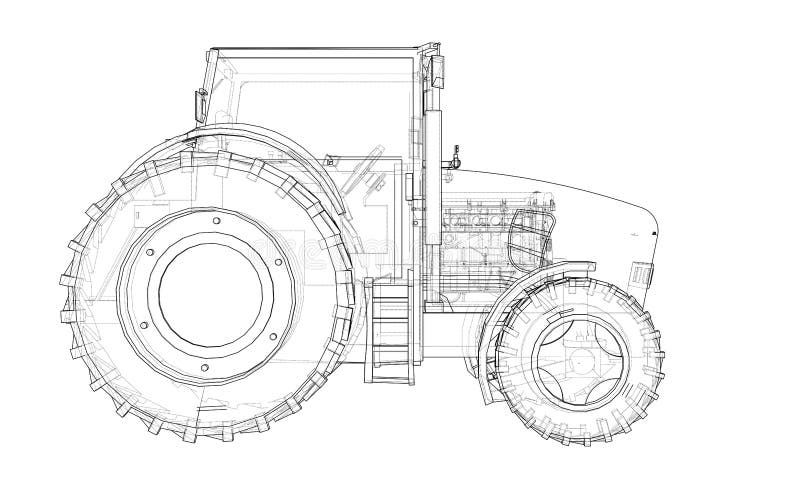 Farm Tractor Concept stock illustration. Illustration of equipment ...