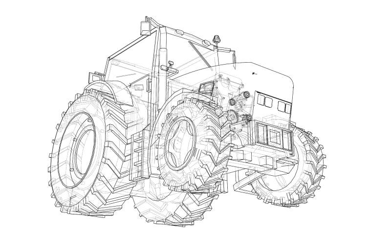Farm Tractor Concept stock illustration. Illustration of farm - 191399977
