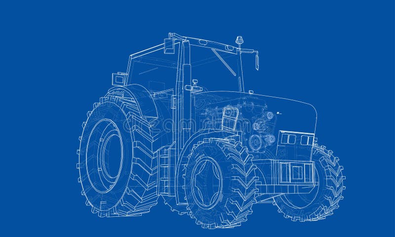 Farm Tractor Concept stock illustration. Illustration of farmer - 191213559