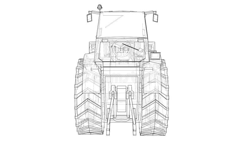 Farm Tractor Concept stock illustration. Illustration of line - 191507535