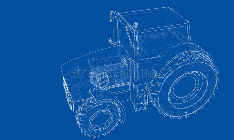 Farm Tractor Concept stock illustration. Illustration of farming ...
