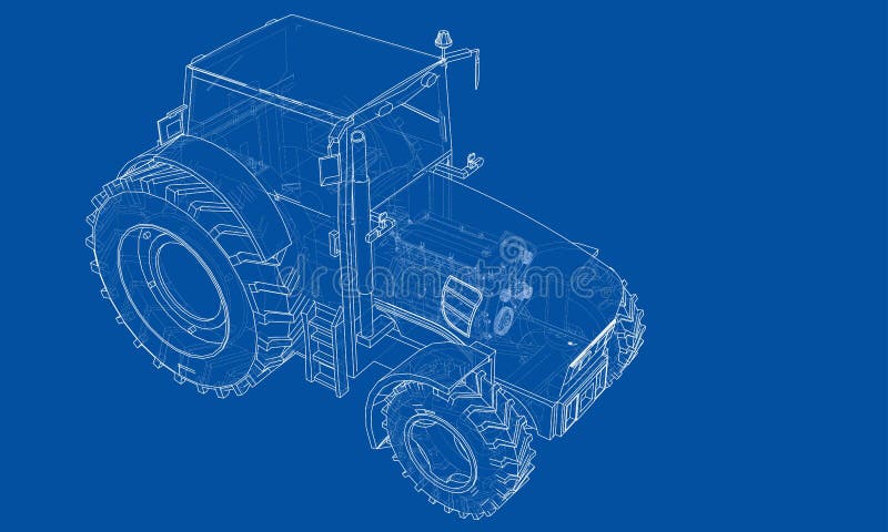 Farm Tractor Concept stock illustration. Illustration of plant - 191507734