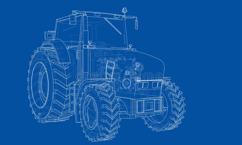 Farm Tractor Concept. Vector Stock Vector - Illustration of ...