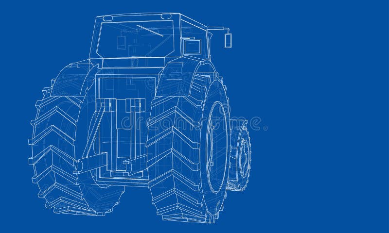 Farm Tractor Concept. Vector Stock Vector - Illustration of industry ...