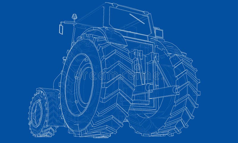 Farm Tractor Concept. Vector Stock Vector - Illustration of farm ...