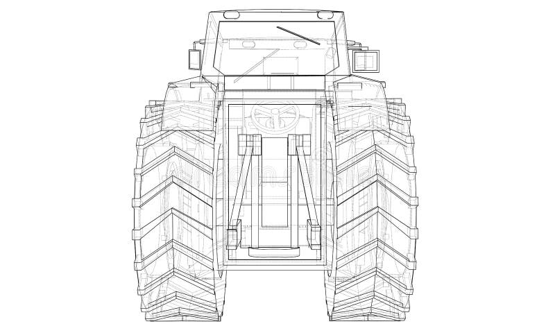 Farm Tractor Concept. Vector Stock Vector - Illustration of farming ...