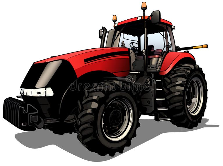 Farm Tractor from Front View Stock Vector - Illustration of isolated ...