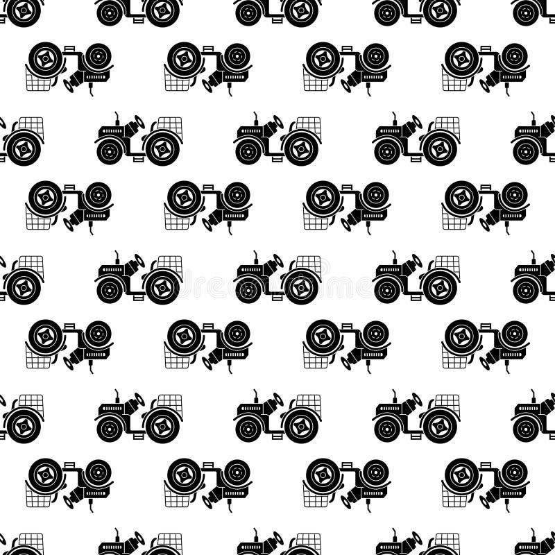 Farm Tractor Pattern Seamless Vector Stock Vector - Illustration of ...