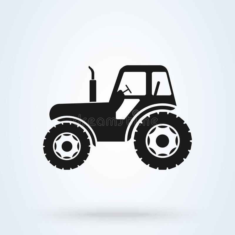 Farm Tractor Side on View Illustration. Vector Agricultural Tractor ...