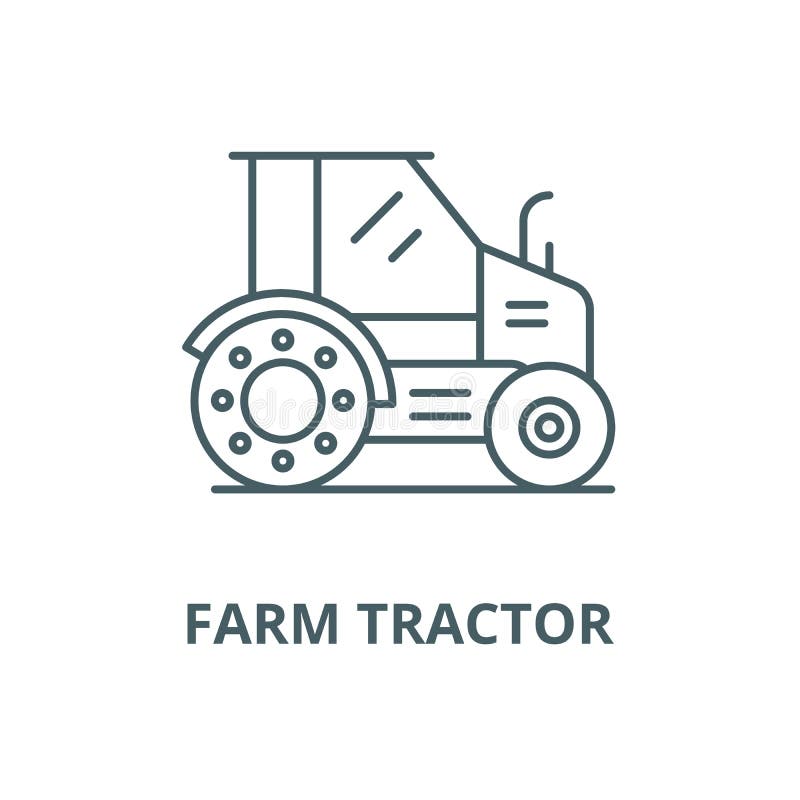 Harvesting Tractor Line Icon, Outline Sign, Linear Symbol, Vector, Flat ... Harvesting Tractor Line Icon, Outline Sign, Linear Symbol, Vector, Flat ...