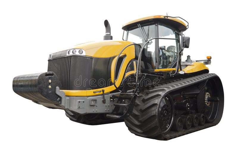 Yellow tractor stock image. Image of cultivation, crop - 20207775