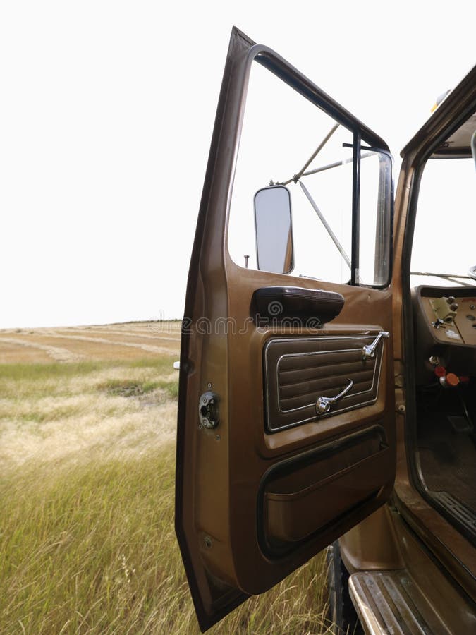 Farm truck with door open. stock image. Image of truck - 3188477