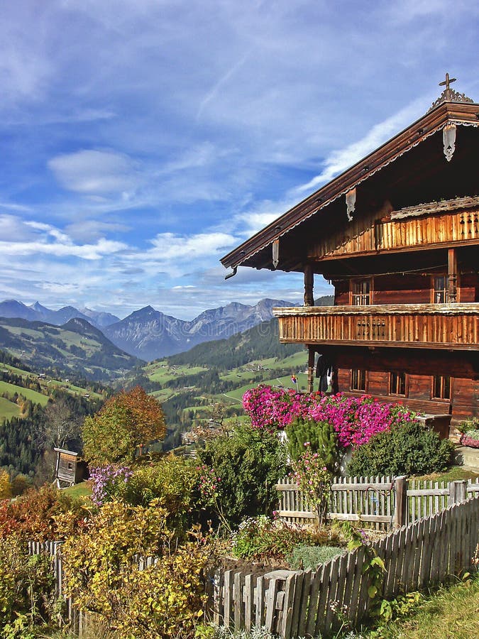 Farm in Tyrol stock photo. Image of mountains, rustic - 87486642