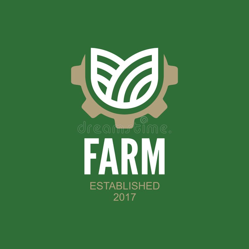 Farm Vector Logo. Agro Abstract Emblem Stock Vector - Illustration of ...