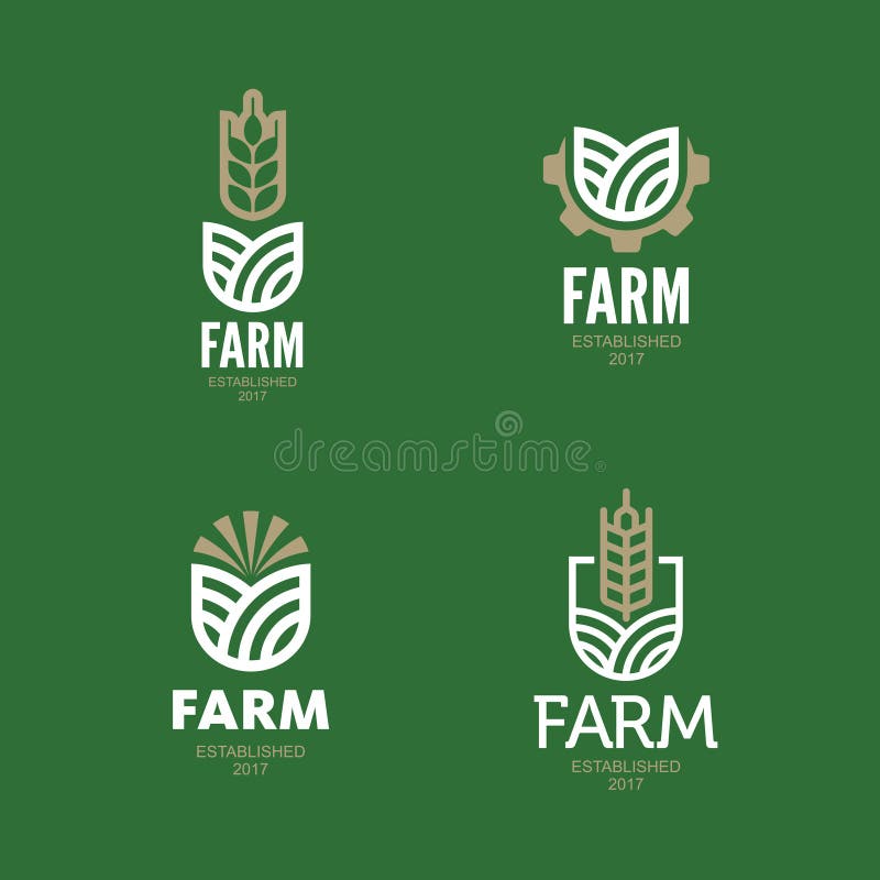 Farm Vector Logo. Agro Abstract Emblem Stock Vector - Illustration of ...