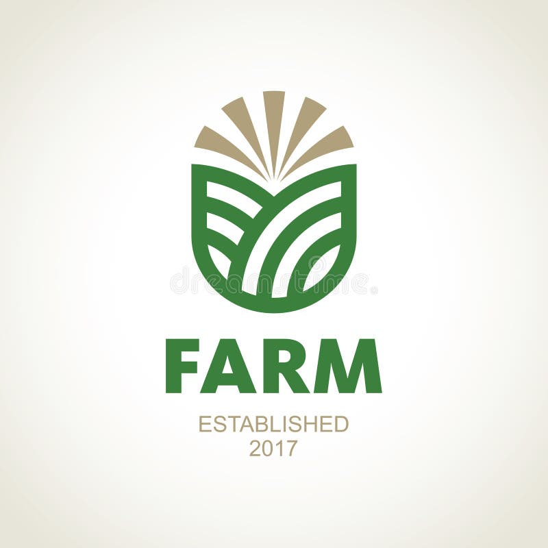 Farm Vector Logo. Agro Abstract Emblem Stock Vector - Illustration of ...