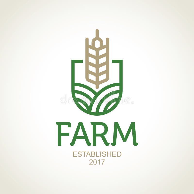 Farm Vector Logo. Agro Abstract Emblem Stock Vector - Illustration of ...
