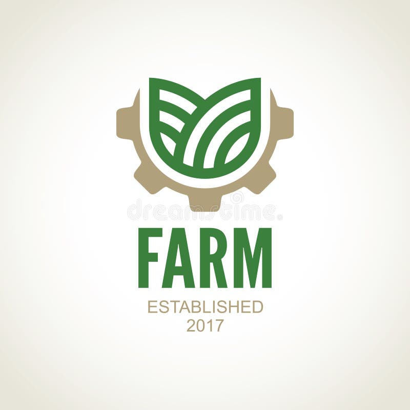 Farm Vector Logo. Agro Abstract Emblem Stock Vector - Illustration of ...