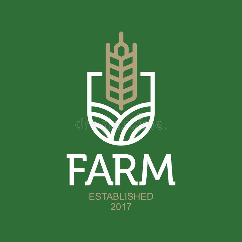 Farm Vector Logo. Agro Abstract Emblem Stock Vector - Illustration of ...