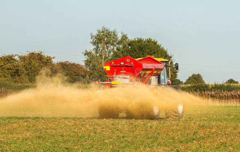 Farm Vehicle Spreading Lime Onto a Field Editorial Photography - Image ...