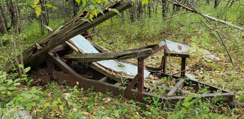 Old Vehicle Being Reclaimed by Nature Stock Image - Image of vehicle ...