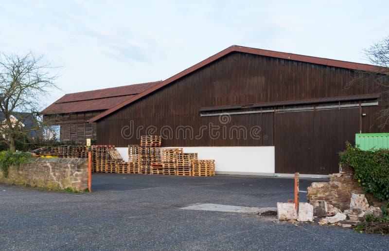 Farm Warehouse stock image. Image of cloudy, road, barn - 91547601