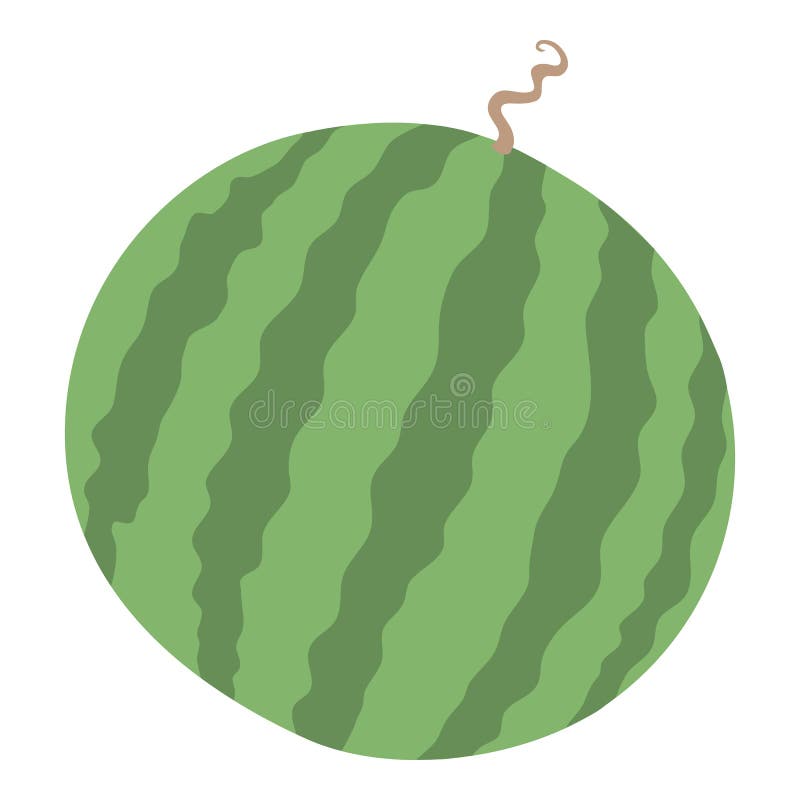 Farm Whole Watermelon Icon, Cartoon and Flat Style Stock Vector ...