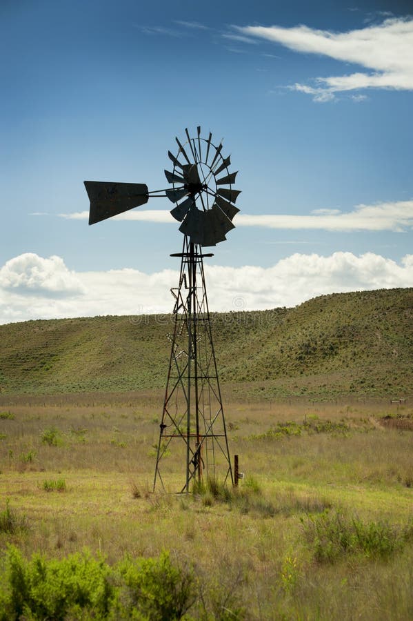 Windmill in Green Crops Southern Australia Stock Photo - Image of farm ...