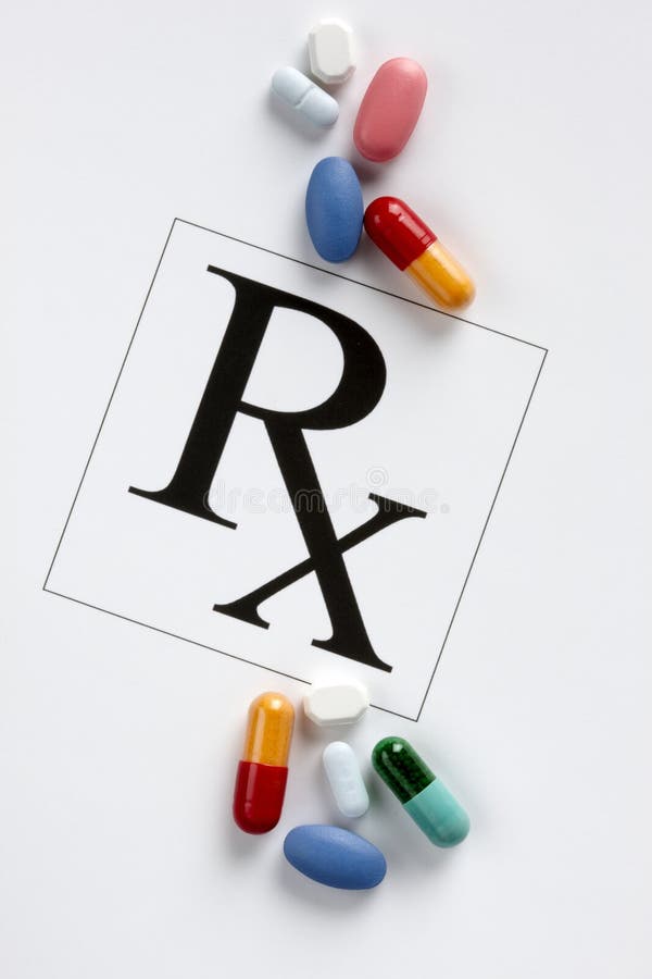 Farmaci Da Vendere Su Ricetta Medica Variopinti Fotografia Stock ...