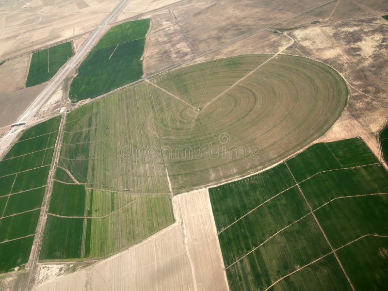 Farmed round field stock photo. Image of circular, land - 36258096