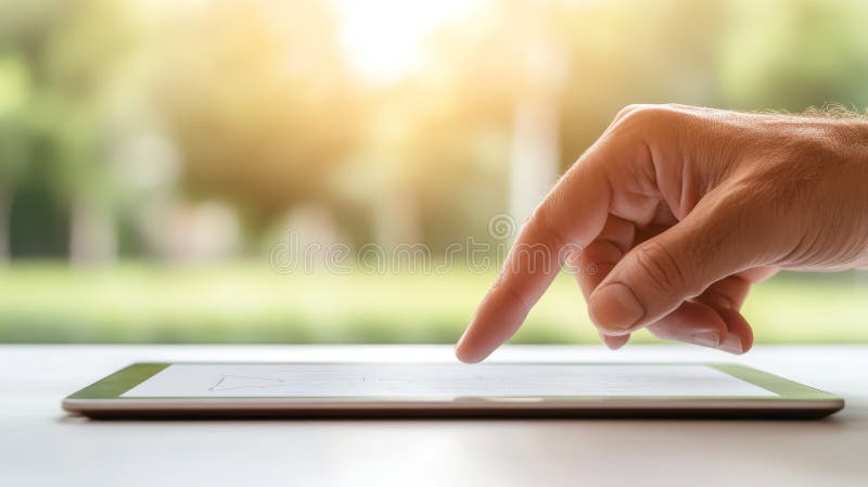 Farmer Analyzing Digital Crop Map on Tablet, Agricultural Landscape ...