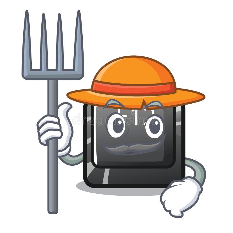 Farmer Notebook Character Cartoon Style Stock Vector - Illustration of ...